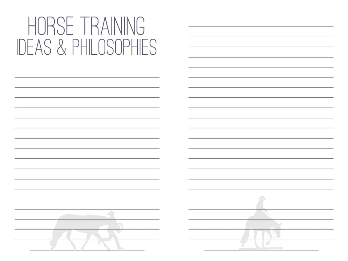 The Horse Trainer's Log Book - Digital/pdf - Planner & Journal for ...