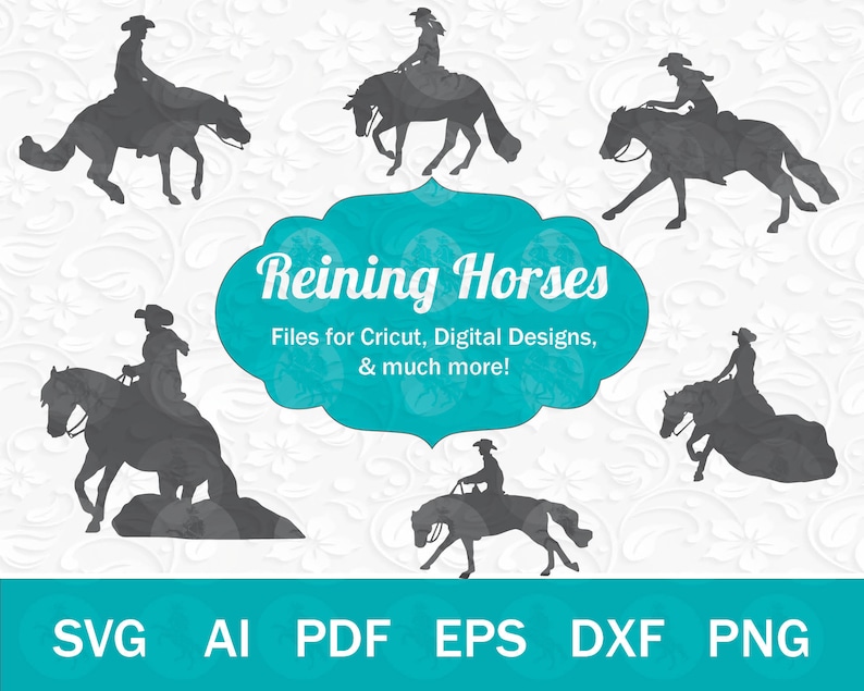 Reining Horse SVG for Cricut, Reiner SVG Bundle, Cowgirl SVG, Cowboy ...