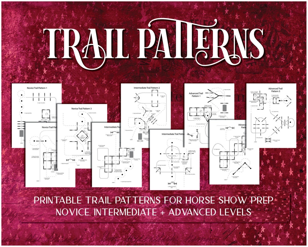 Horse Show Trail Pattern Printable Bundle, Trail Obstacle Pattern for ...