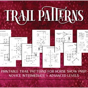 Horse Show Trail Pattern Printable Bundle, Trail Obstacle Pattern for Riding Instructors ...