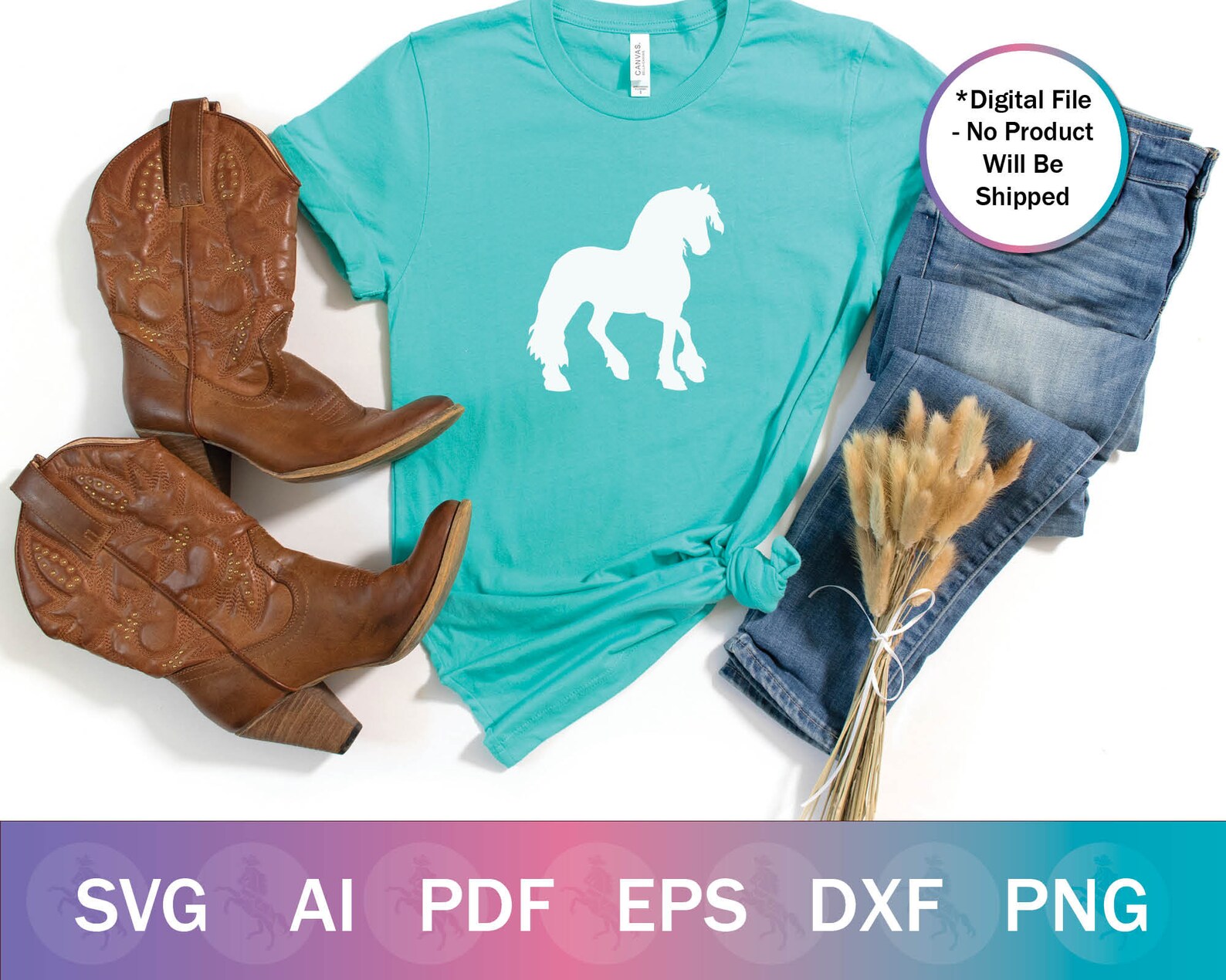 Friesian Horse SVG for Cricut Draft Horse SVG Vector Files - Etsy