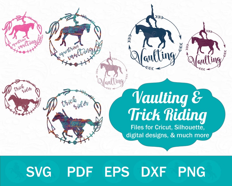 Vaulting Trick Riding Horse SVG PNG Bundle Vaulting Horse SVG - Etsy