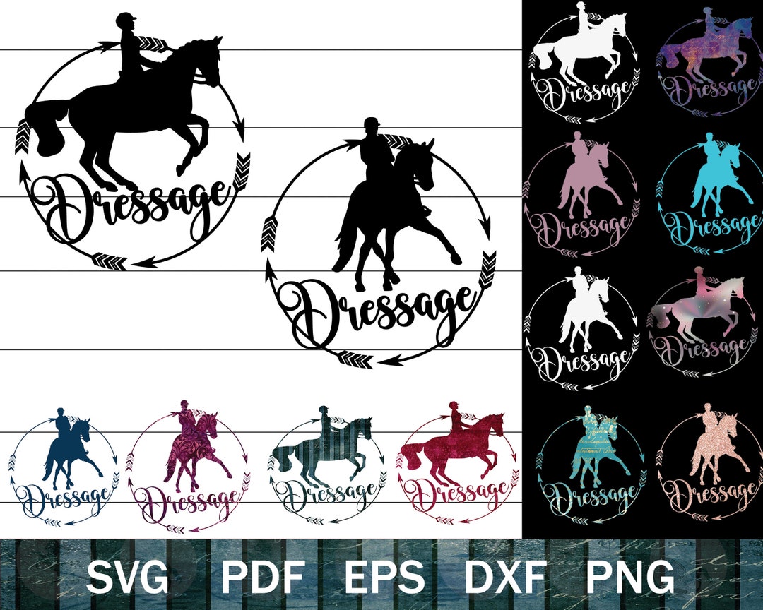 Dressage Horse SVG for Cricut, Dressage Rider Graphics, Dressage ...