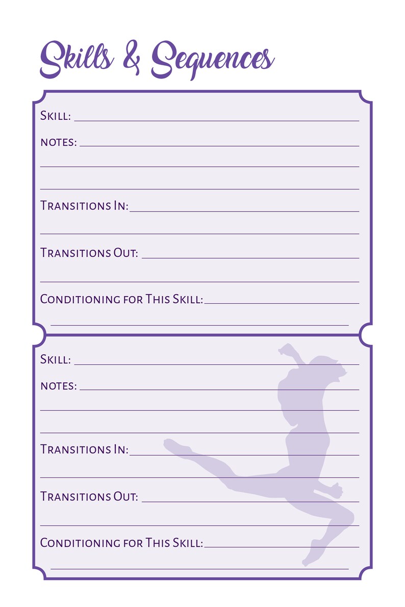 The Dancer's Journal Digital & Printable PDF Training - Etsy