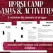 The Horse Camp MEGA Bundle 40 Equestrian Activities Games - Etsy