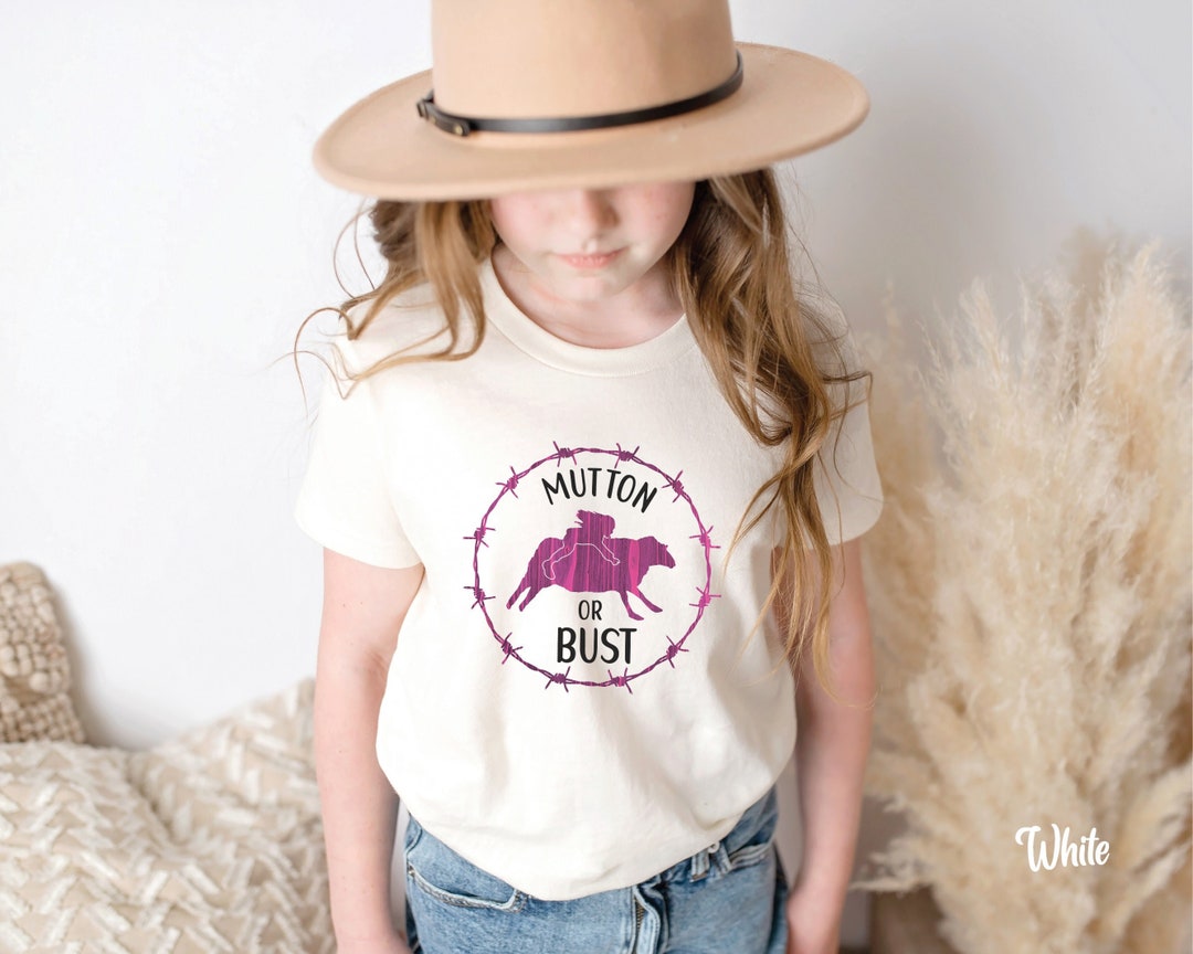 KIDS Mutton Bustin Shirt, Youth Rodeo T-shirt, Mutton Buster Girl Shirt ...