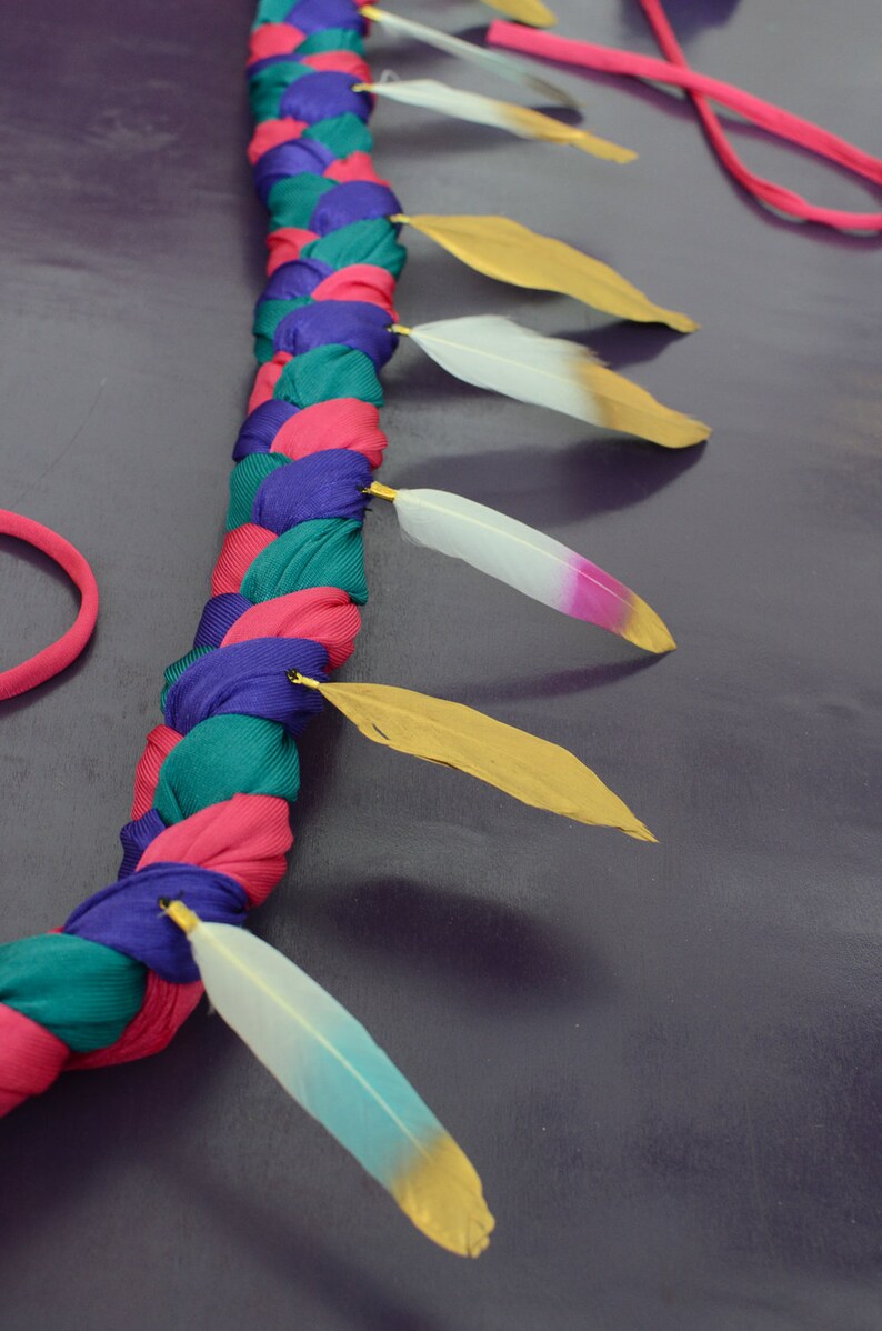 Feather Neck Wreath for Horses and Ponies custom Braided - Etsy