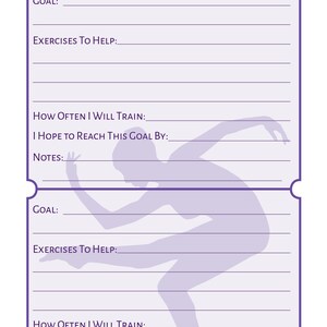 The Dancer's Journal - Digital & Printable PDF - Training Logbook ...