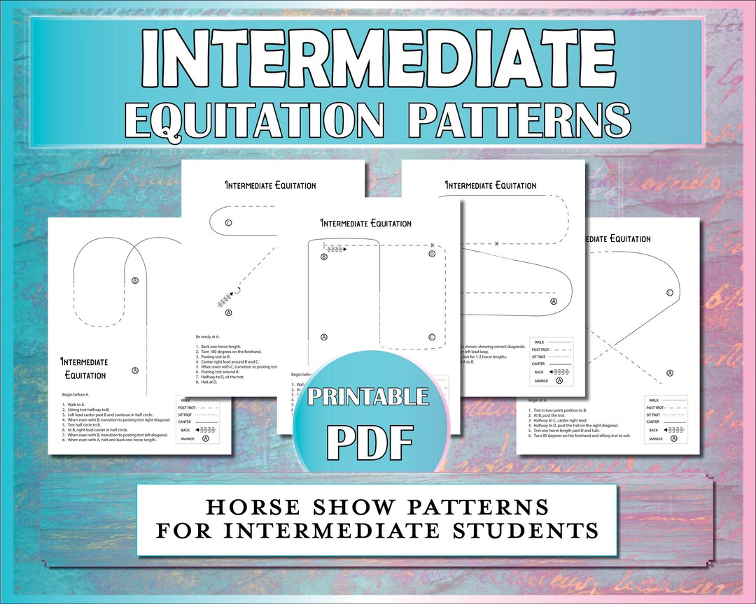 Intermediate Equitation Pattern Printables, Horse Show Pattern Prep for ...