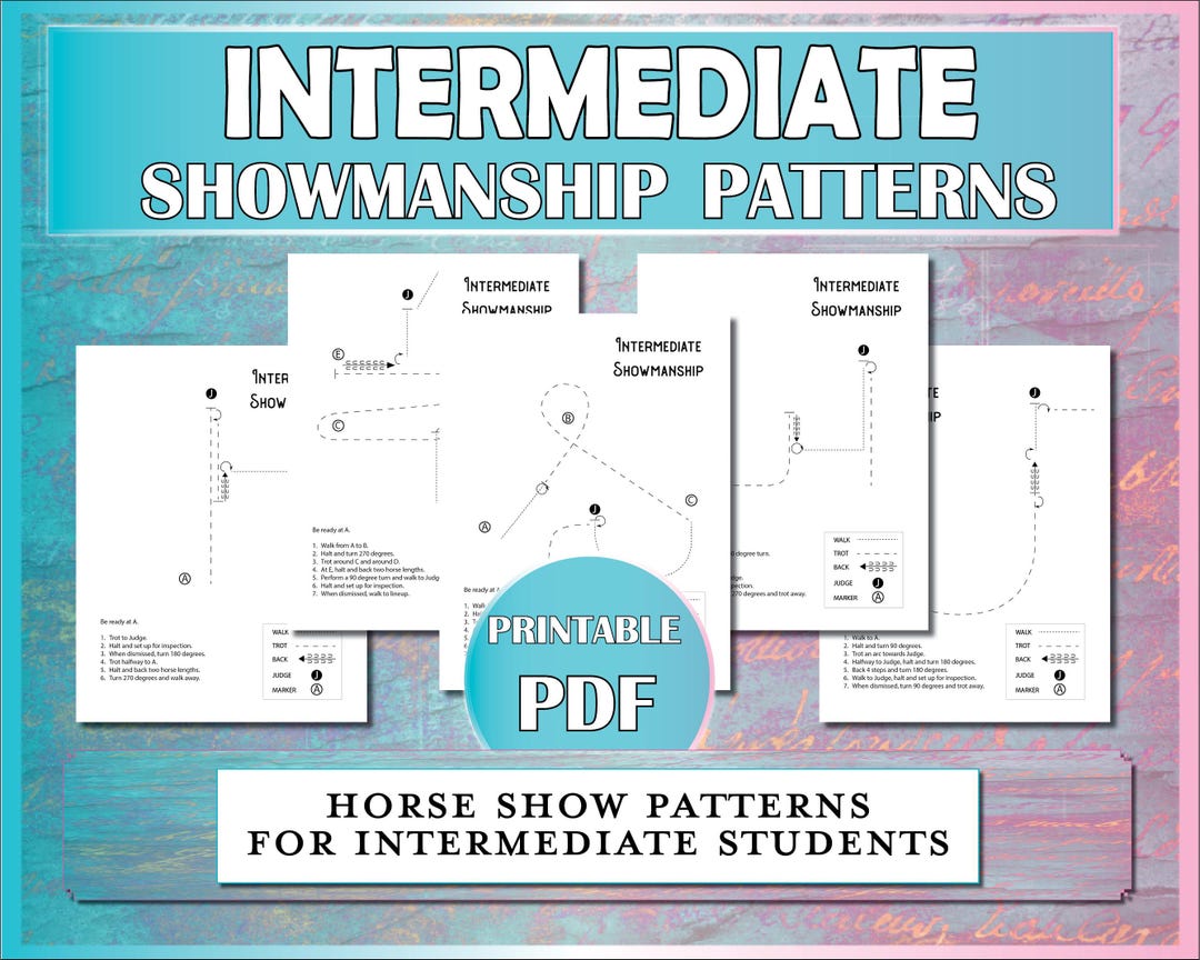 Intermediate Showmanship Pattern Printables, Horse Show Pattern Prep ...