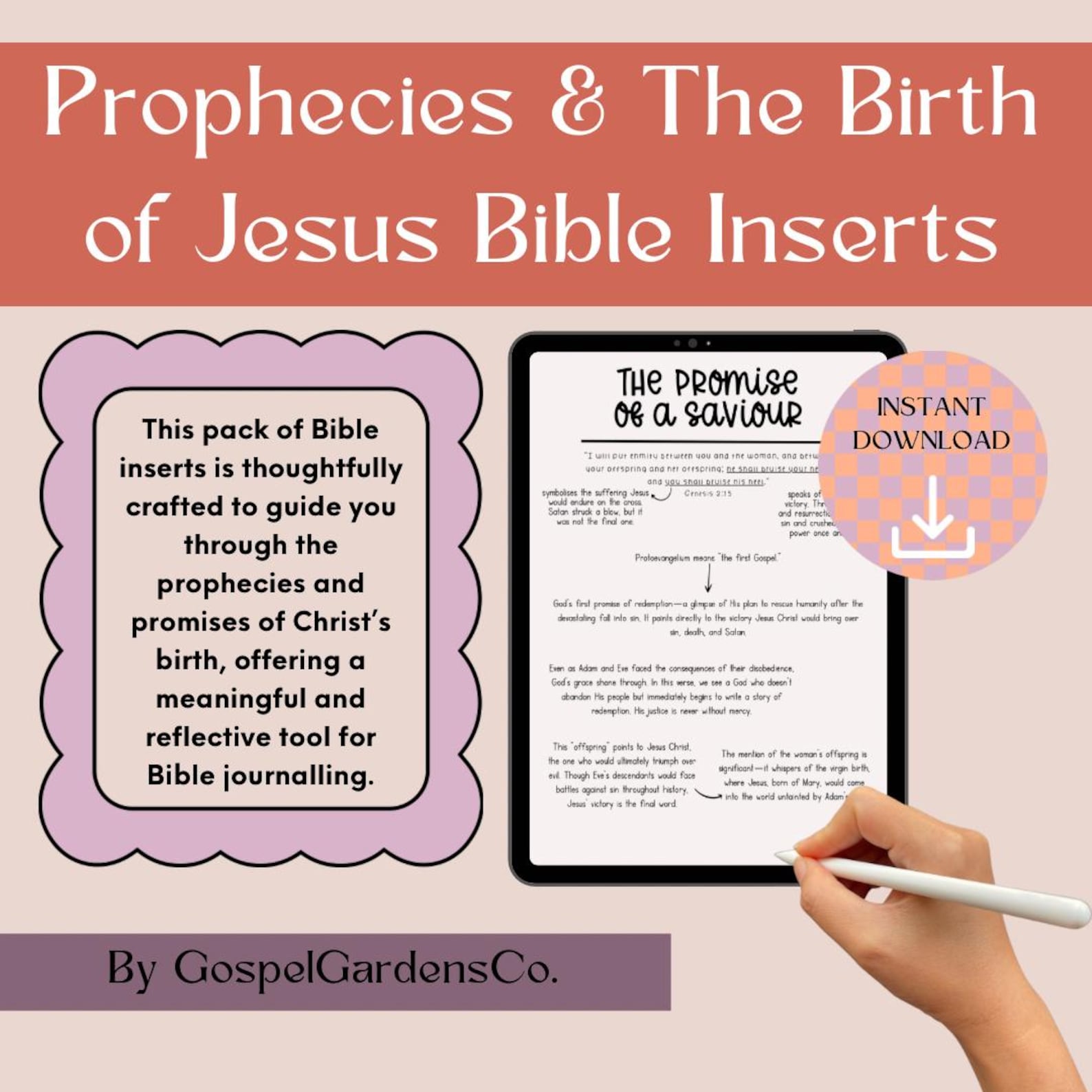 Christmas Bible Journaling Inserts | Prophecies of Christ & His Birth ...