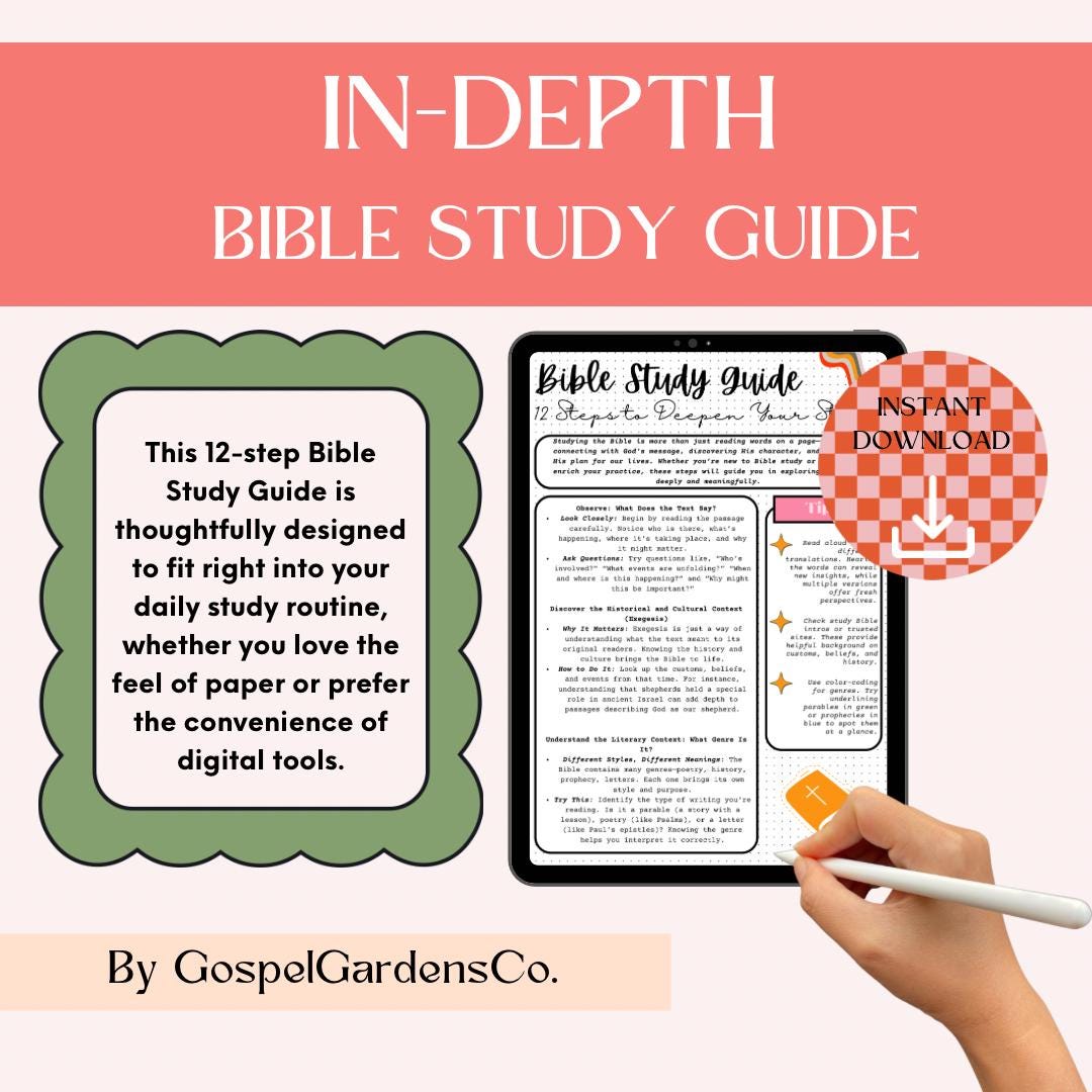 In-depth Bible Study Guide | 12 Steps to Deepen Your Faith | Printable ...