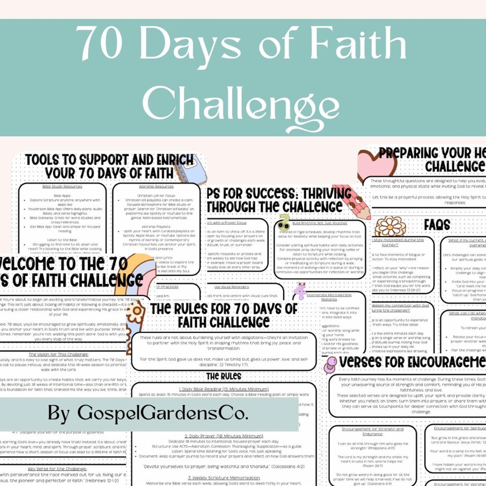 70 Days of Faith Challenge | Bible Study & Devotional Digital Guide ...