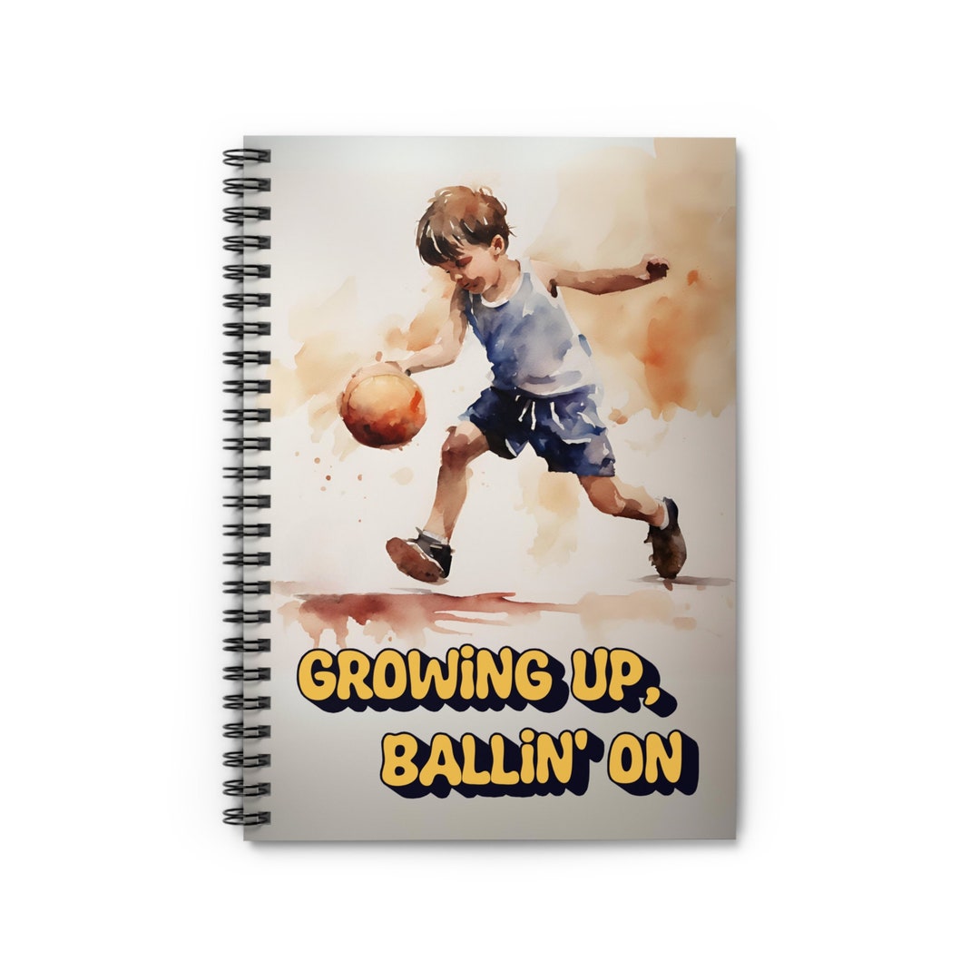Growing Up, Ballin' on Watercolor Spiral Notebook Ruled Line - Etsy
