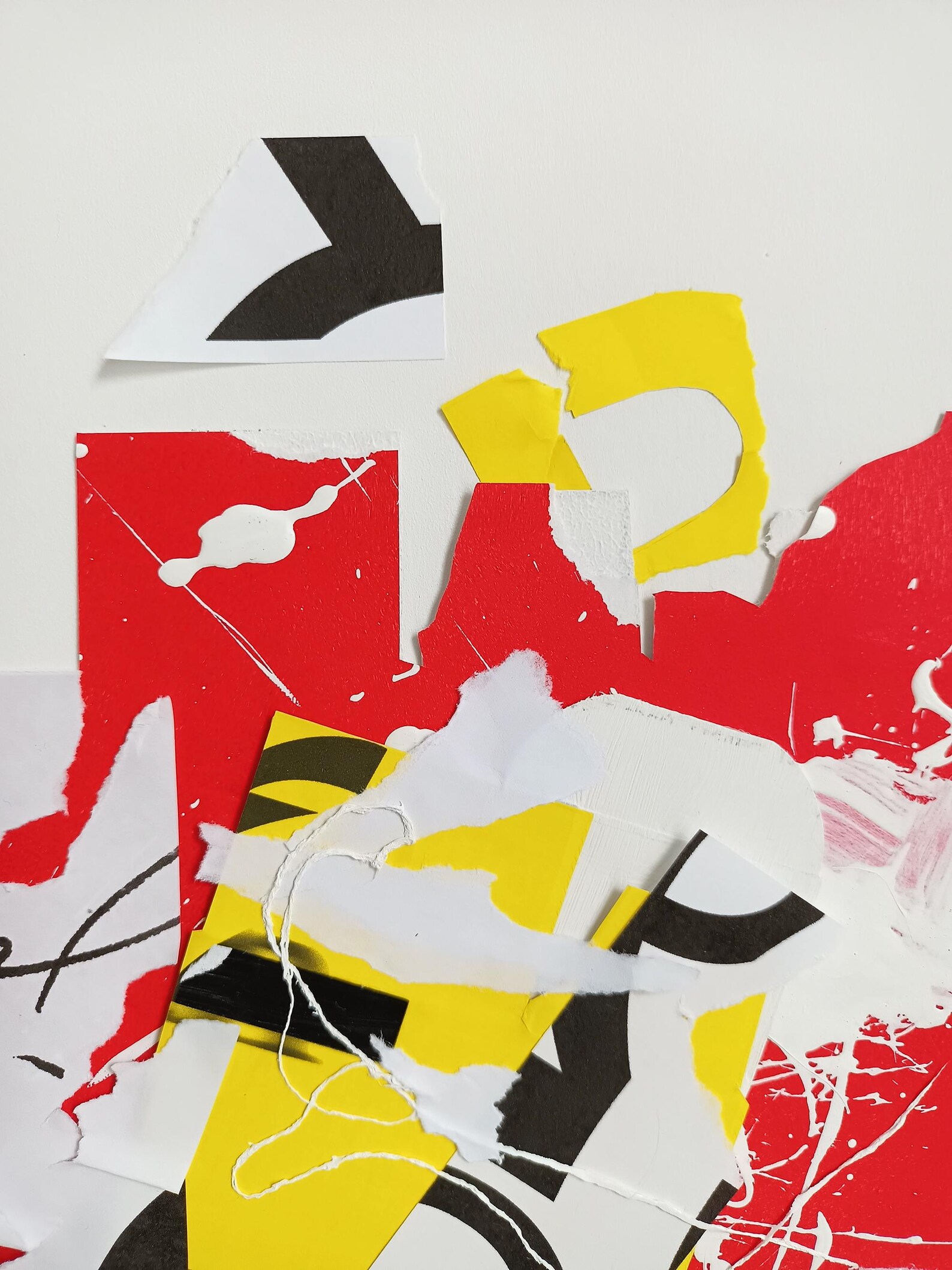 Handcrafted Colorful Recycled Collage - Unique Expressionist Art. Bold ...
