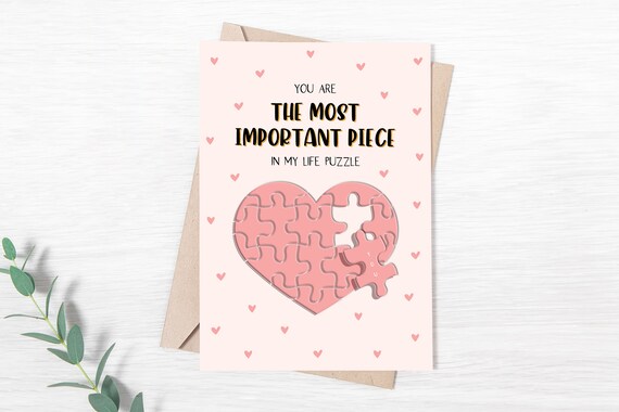You're the Most Important Piece in My Life Puzzle Card / | Etsy