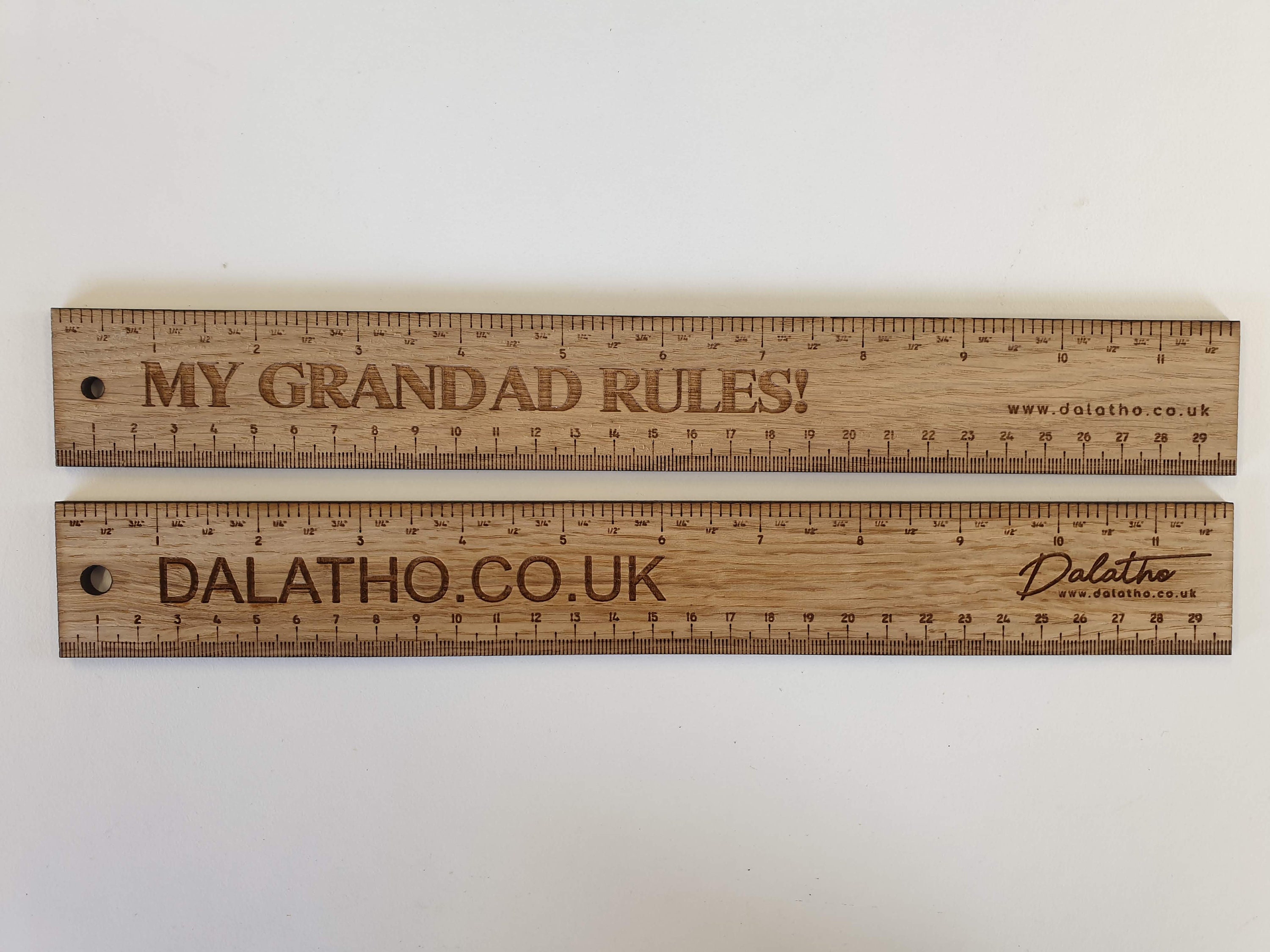 Personalised Ruler Oak Wood Laser Engraved Teacher Gift Family | Etsy