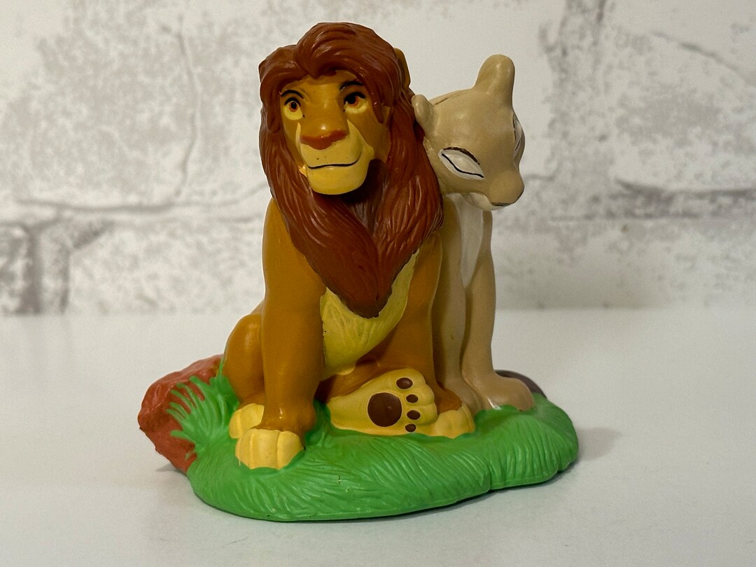 Lion King Simba & Nala Plastic PVC Figure 1990s Disney Movie Love is in ...