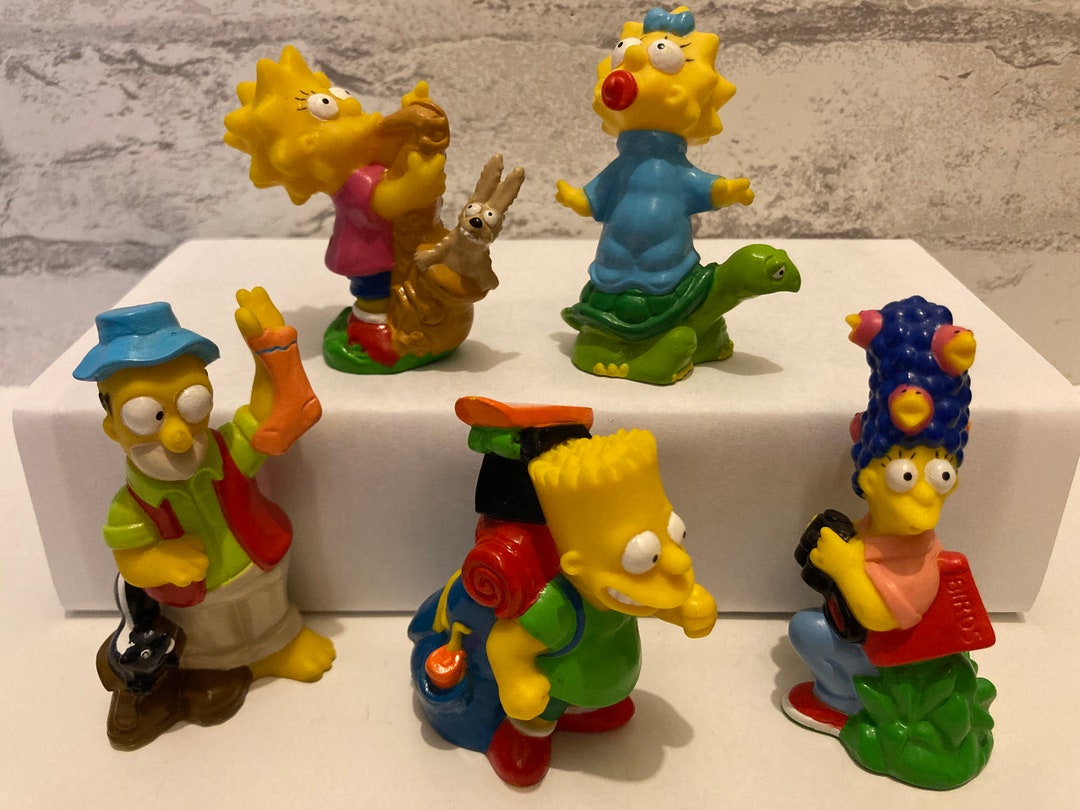 The Simpsons Camping Burger King Toy Set of FIVE Figures 1990 ...