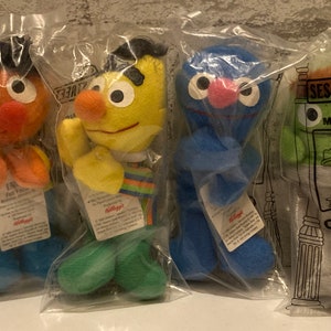 Sesame Street Kellogg's Mini Bean Stuffed Cereal Premium Children's TV ...