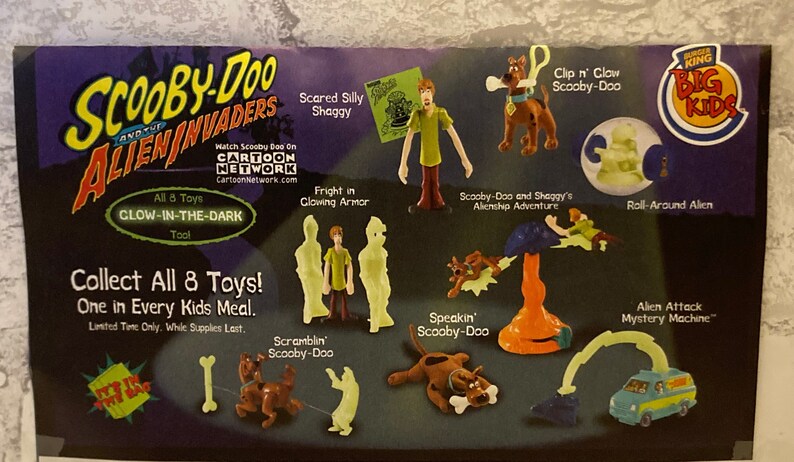 Scooby Doo and the Alien Invaders Burger King Fast Food Toys - Etsy