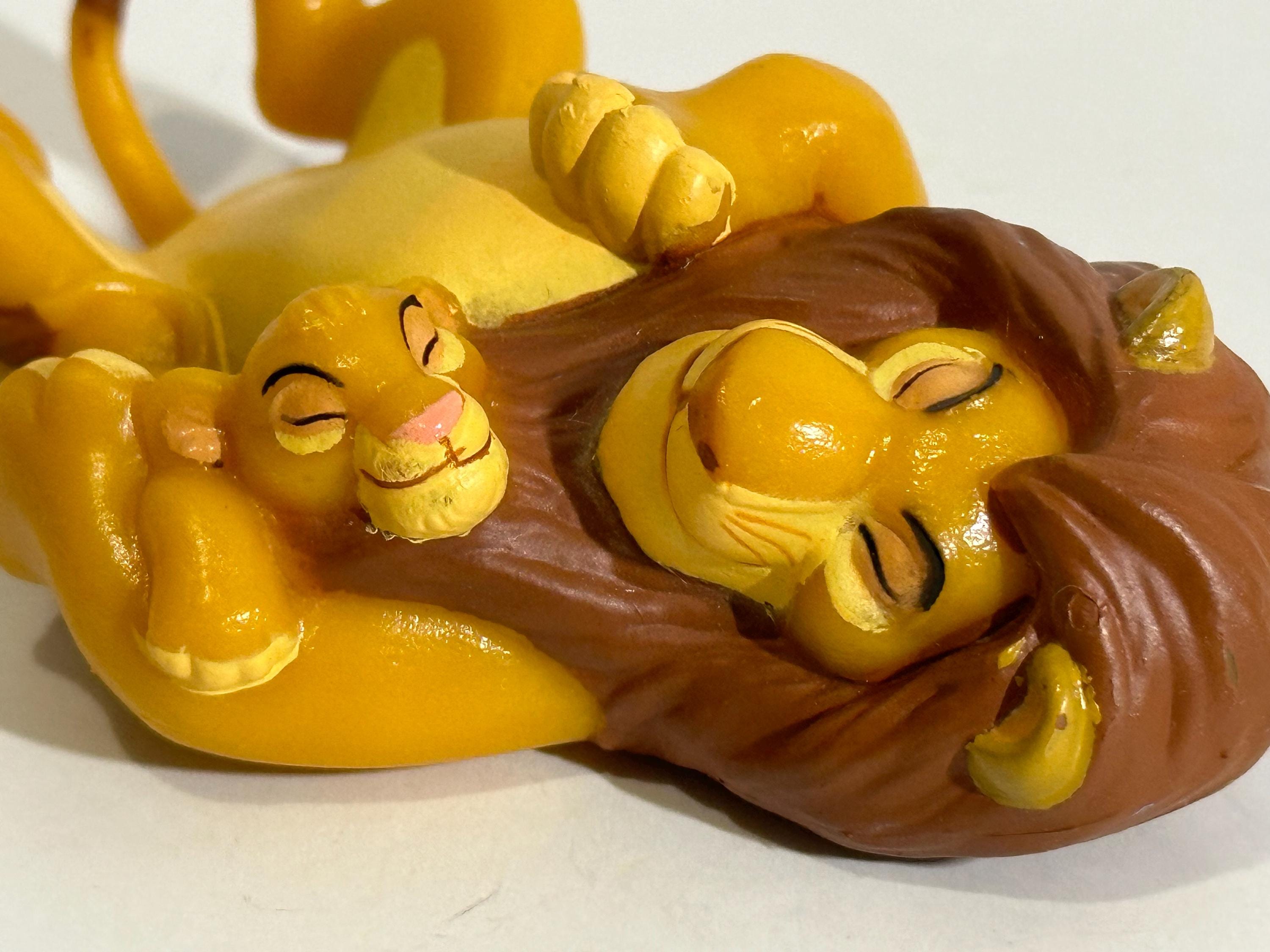 Lion King Mufasa With Baby Simba Plastic PVC Figure 1990s Disney Movie ...