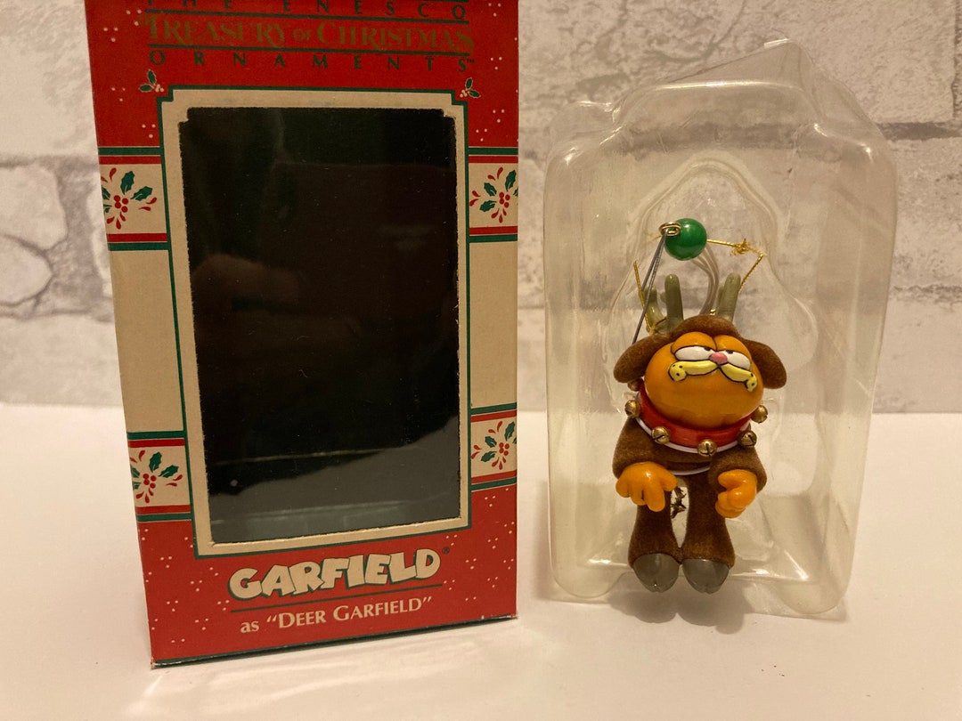 Garfield Christmas Ornament the ORIGINAL FAT CAT Deer Garfield Enesco ...