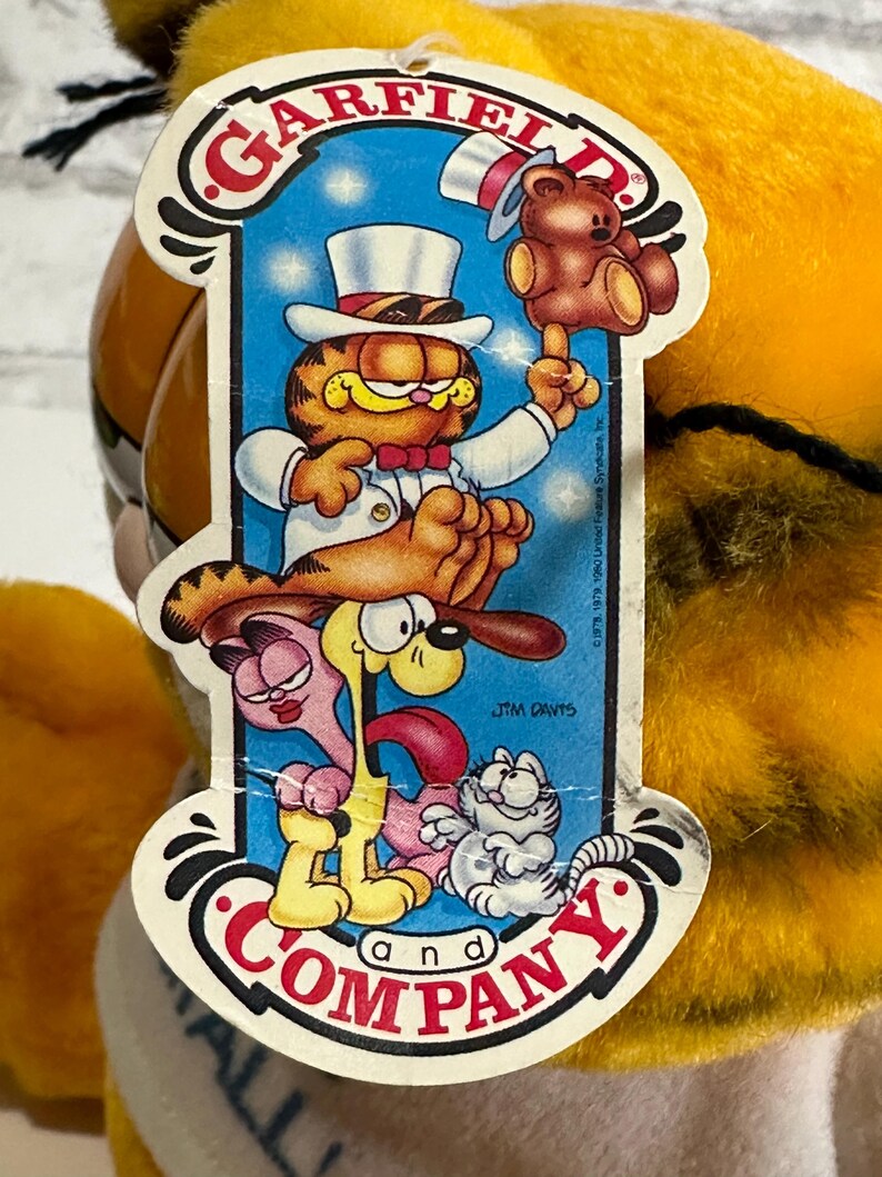 Garfield Plush the ORIGINAL “FAT CAT” I'm Not Fat I'm Under Tall Kitty ...