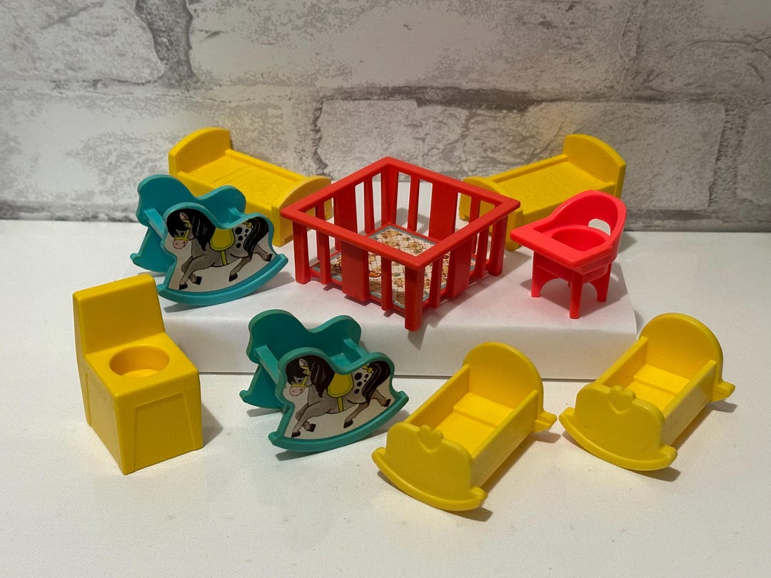 Fisher Price Little People Meubels Vintage jaren 1970 Babybedje ...
