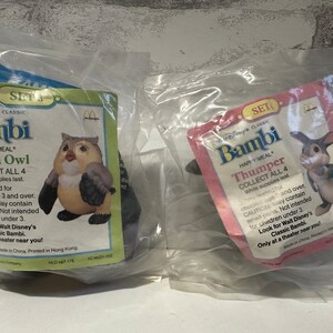 BAMBI Disney Plastic Figures Mcdonalds Fast Food Toys 1988 NIP - Etsy