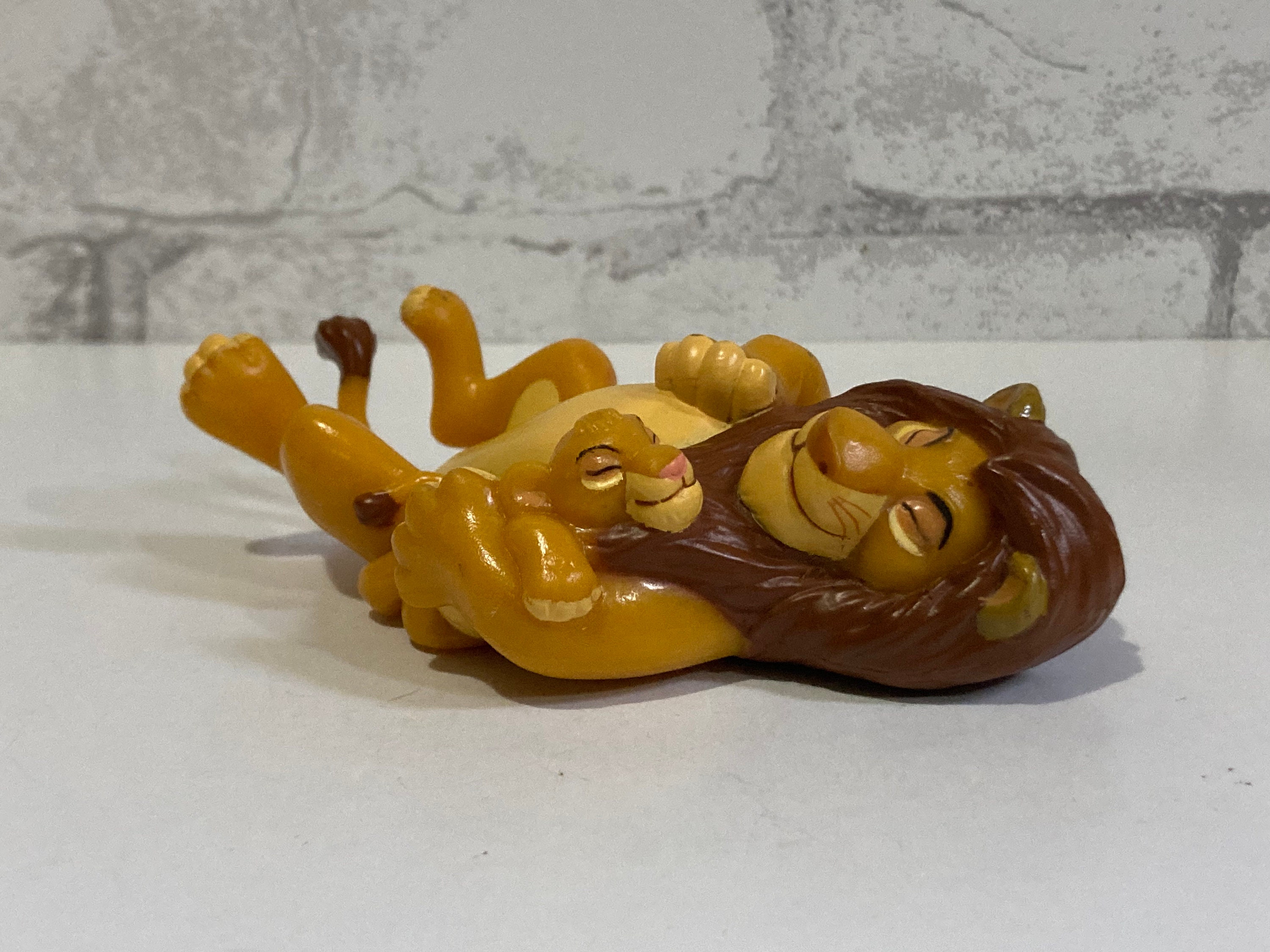 Lion King Mufasa With Baby Simba Plastic PVC Figure 1990s Disney Movie ...