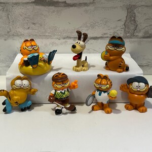 Garfield Plastic PVC Figure Fat Cat Kitten Lasagna Cartoon 1980s Comic ...