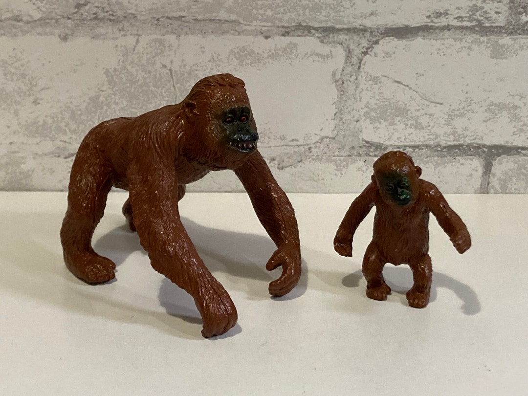 Vintage AAA ORANGUTANS 1990s Plastic Figure Monkey Diorama Figures ...