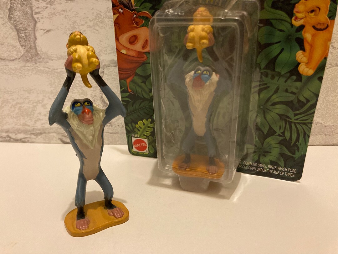 Lion King Baby Simba & Rafiki Plastic PVC Figure 1990s Disney Movie ...