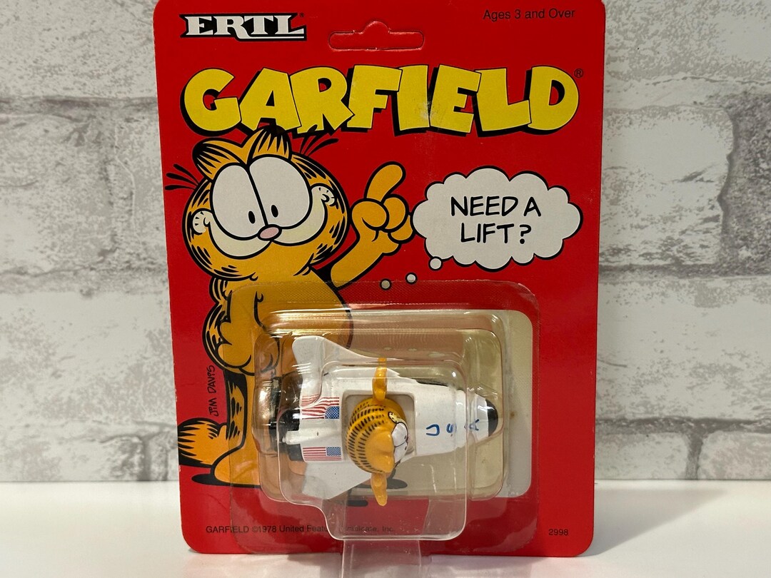 Garfield ERTL Diecast USA Rocket Ship 1990 Original Fat Cat Kitten ...