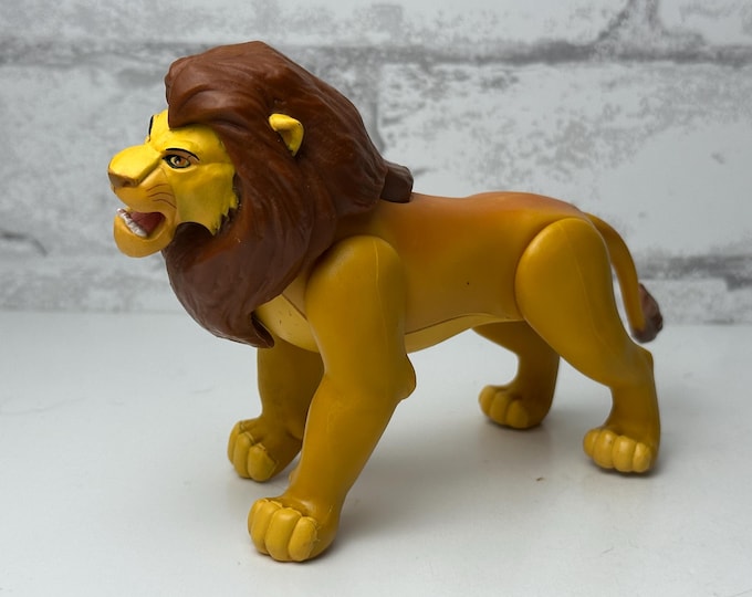 Lion King MUFASA Plastic Figure 1990s Disney Movie Fighting Action ...