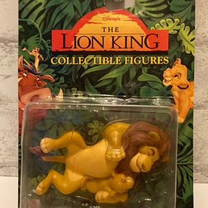Lion King Mufasa With Baby Simba Plastic PVC Figure 1990s Disney Movie ...