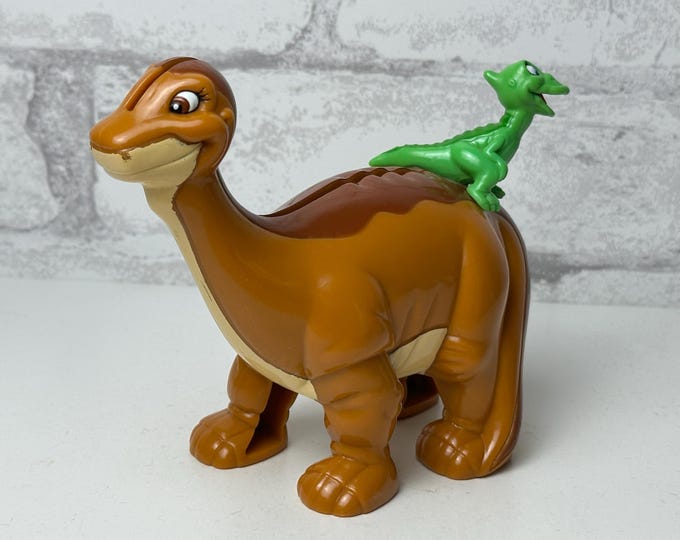 Land Before Time Bank LITTLEFOOT & Ducky Disney Dinosaurs Wendy's 2003 ...