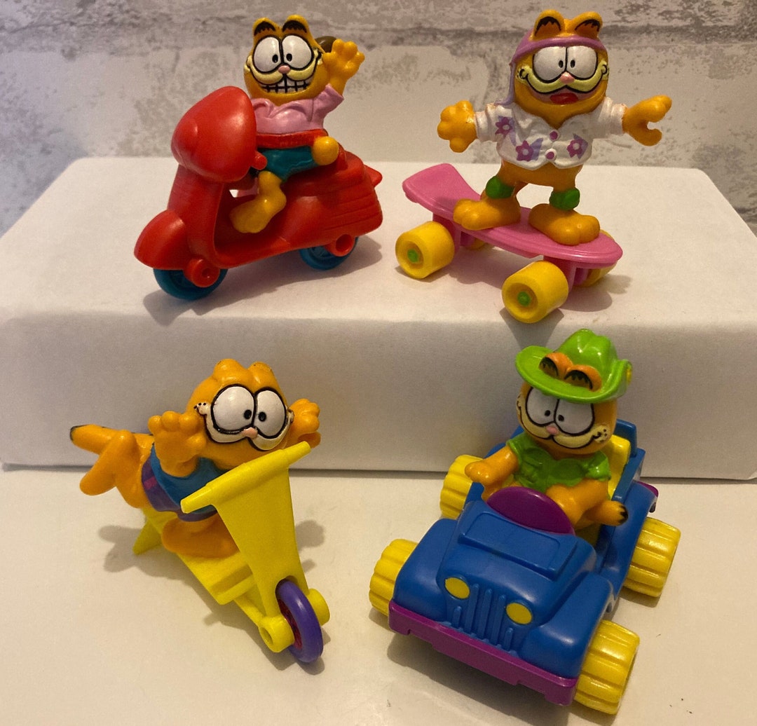 Mcdonald's Garfield Happy Meal Toys Complete Set 1988 SEALED & Loose ...