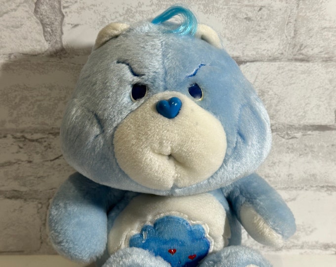 Care Bears GRUMPY Bear Stuffed Plush 13" Angry Bear 1983 Plushie TV ...