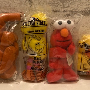 Sesame Street Kellogg's Mini Bean Stuffed Cereal Premium Children's TV ...
