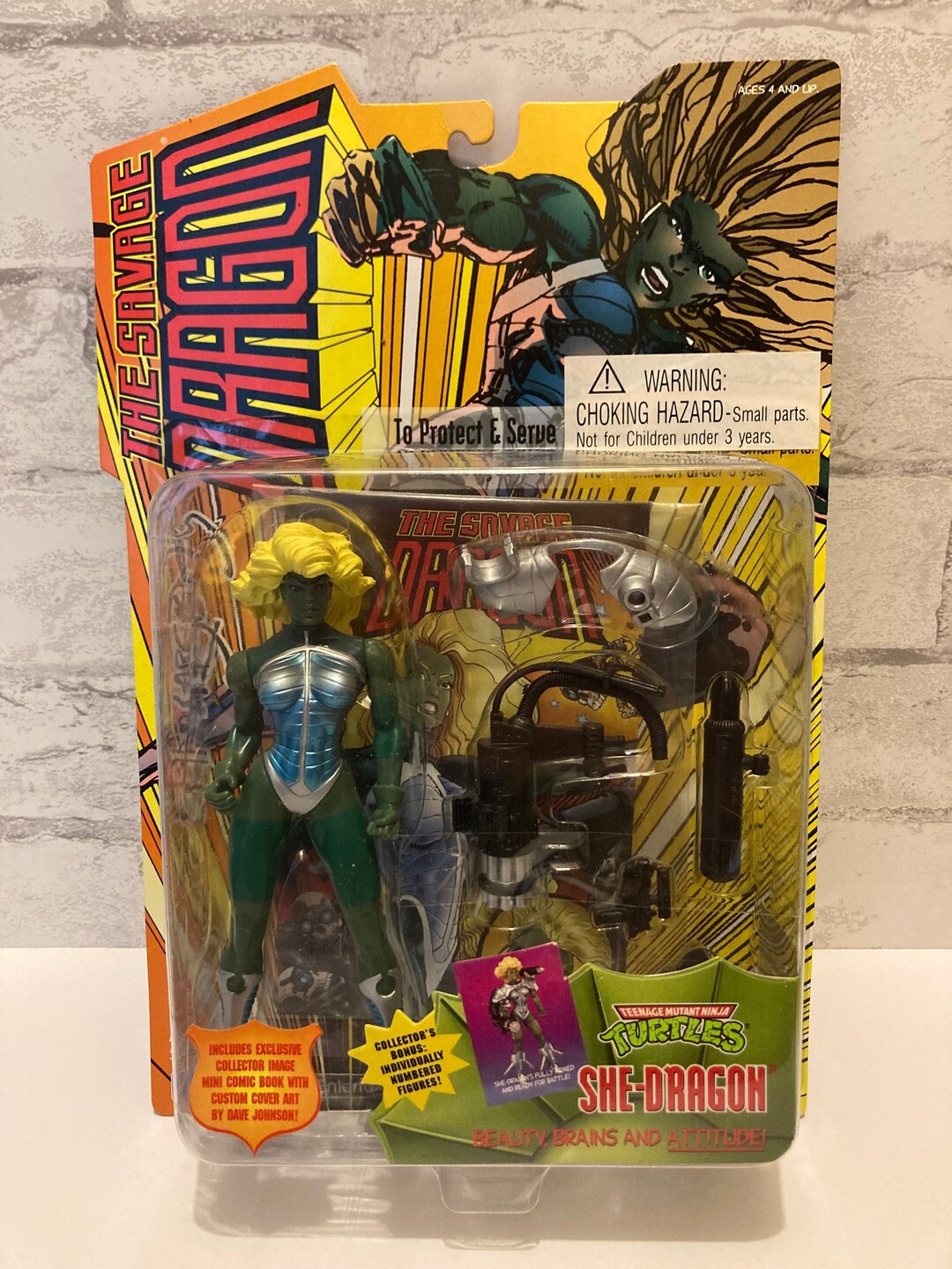 Teenage Mutant Ninja Turtles Action Figure 1995 TMNT the Savage Dragon ...