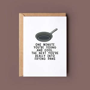 Funny Birthday Card for Him or Her Frying Pans - Etsy