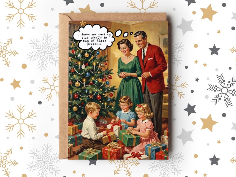 Funny Christmas Card: No Clue Rude Adult Card - Etsy