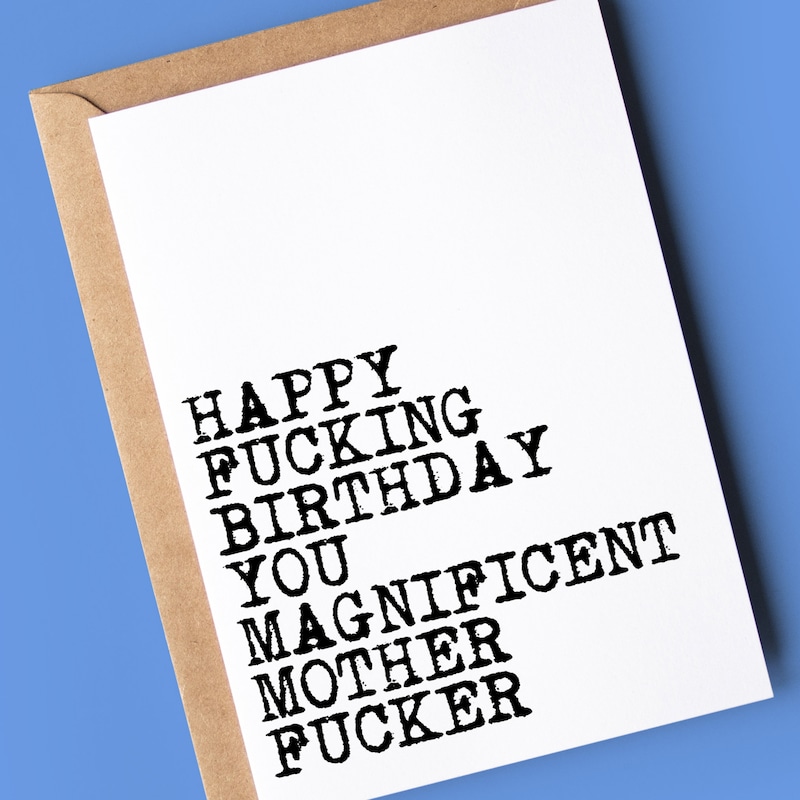 Rude Birthday Card - Etsy