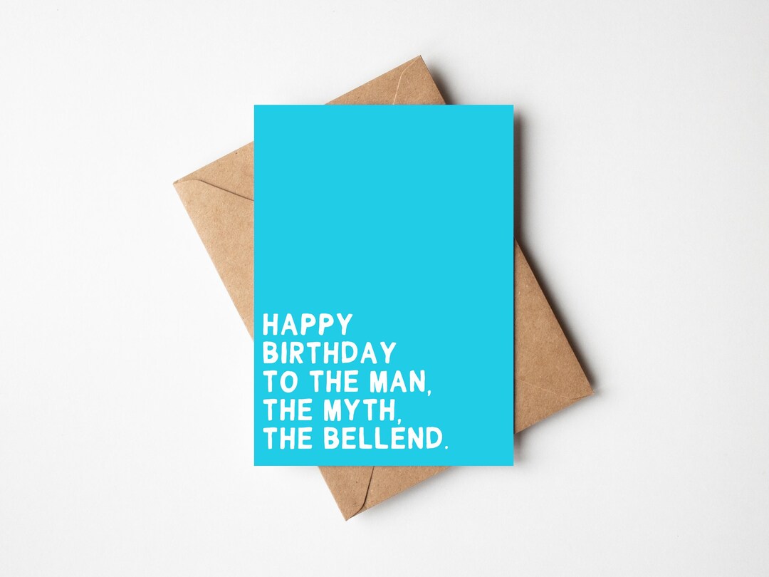 Funny Rude Birthday Card for Him Happy Birthday to the Man, the Myth ...