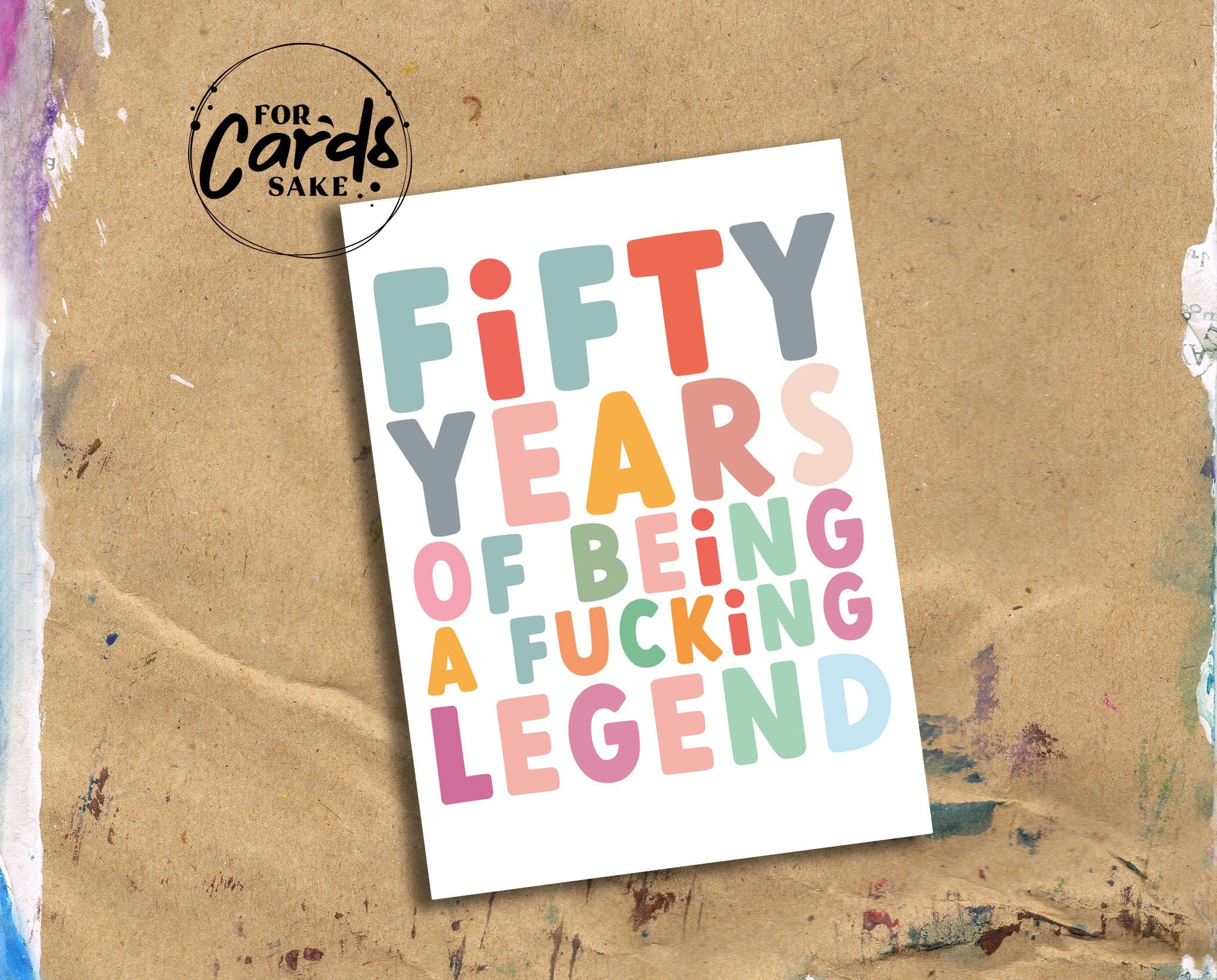 Funny 50th Birthday Card for Him 50 Years of Being a Fucking | Etsy UK