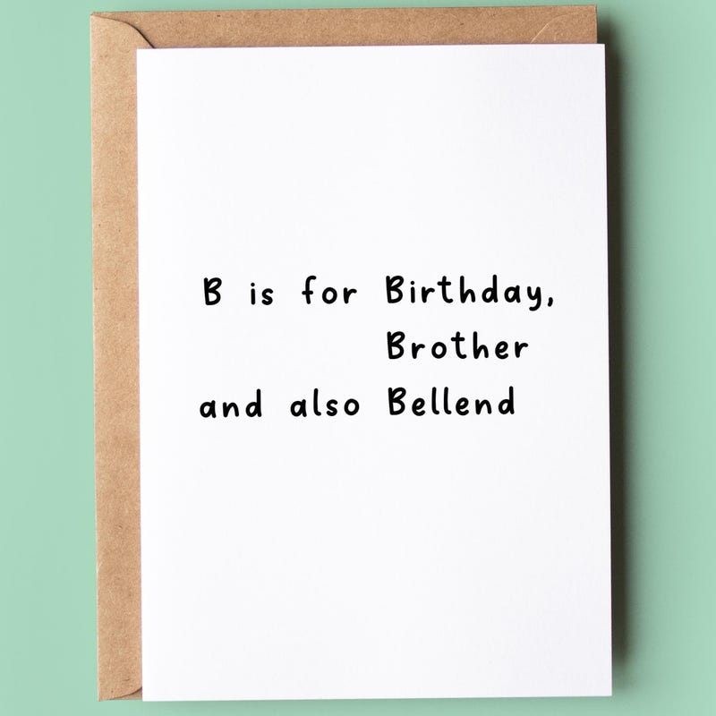 Birthday Card for Brother B - Etsy UK