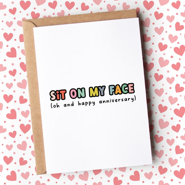 Sit on My Face Card - Etsy