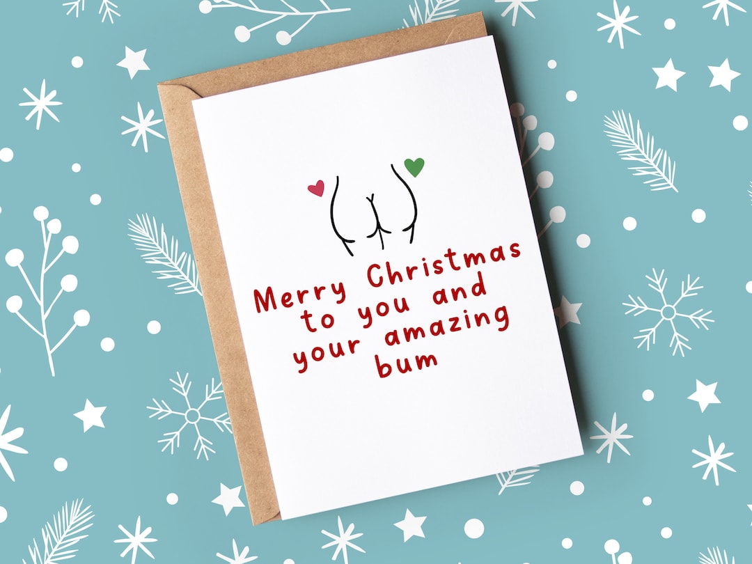 Christmas Card for Wife, Her | Amazing Bum - Etsy UK
